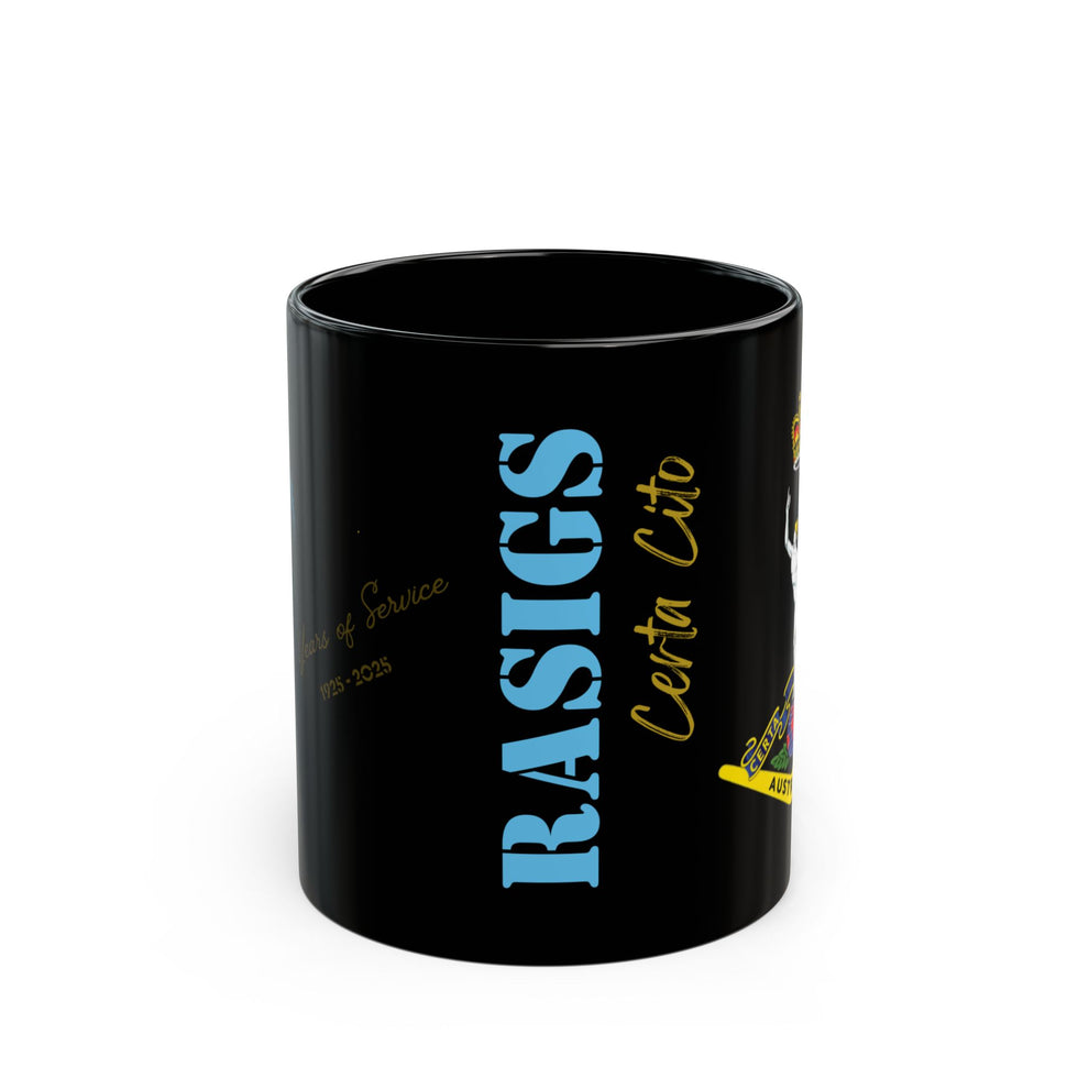Certa Cito – RASIGS 100 Years of Service Black Mug – My Military Studio