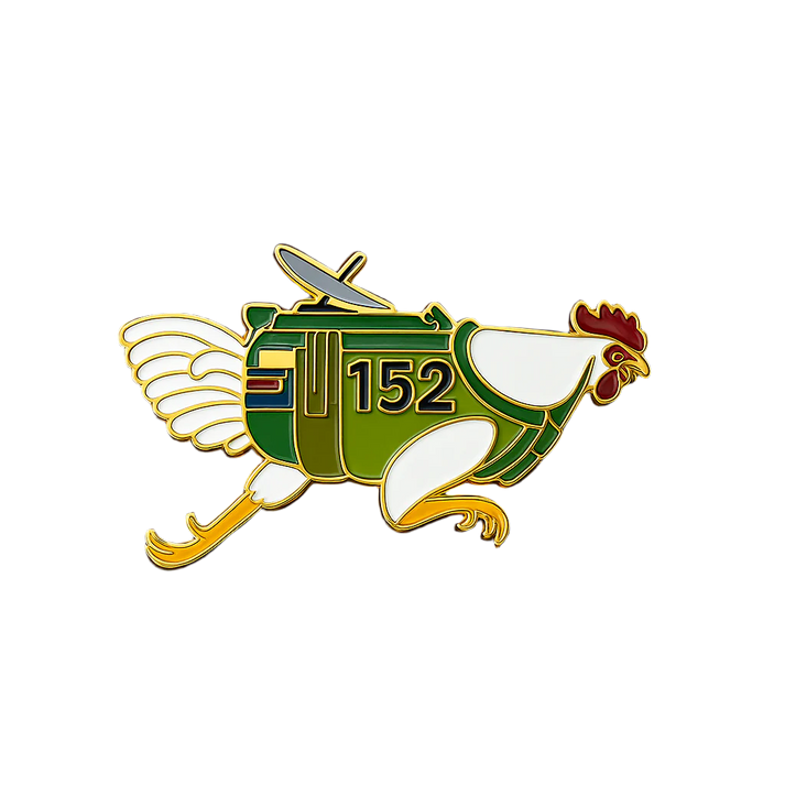 🐔 152 SIGNAL SQUADRON – “BATTLE CHOOK” HARD ENAMEL PIN – My Military Studio